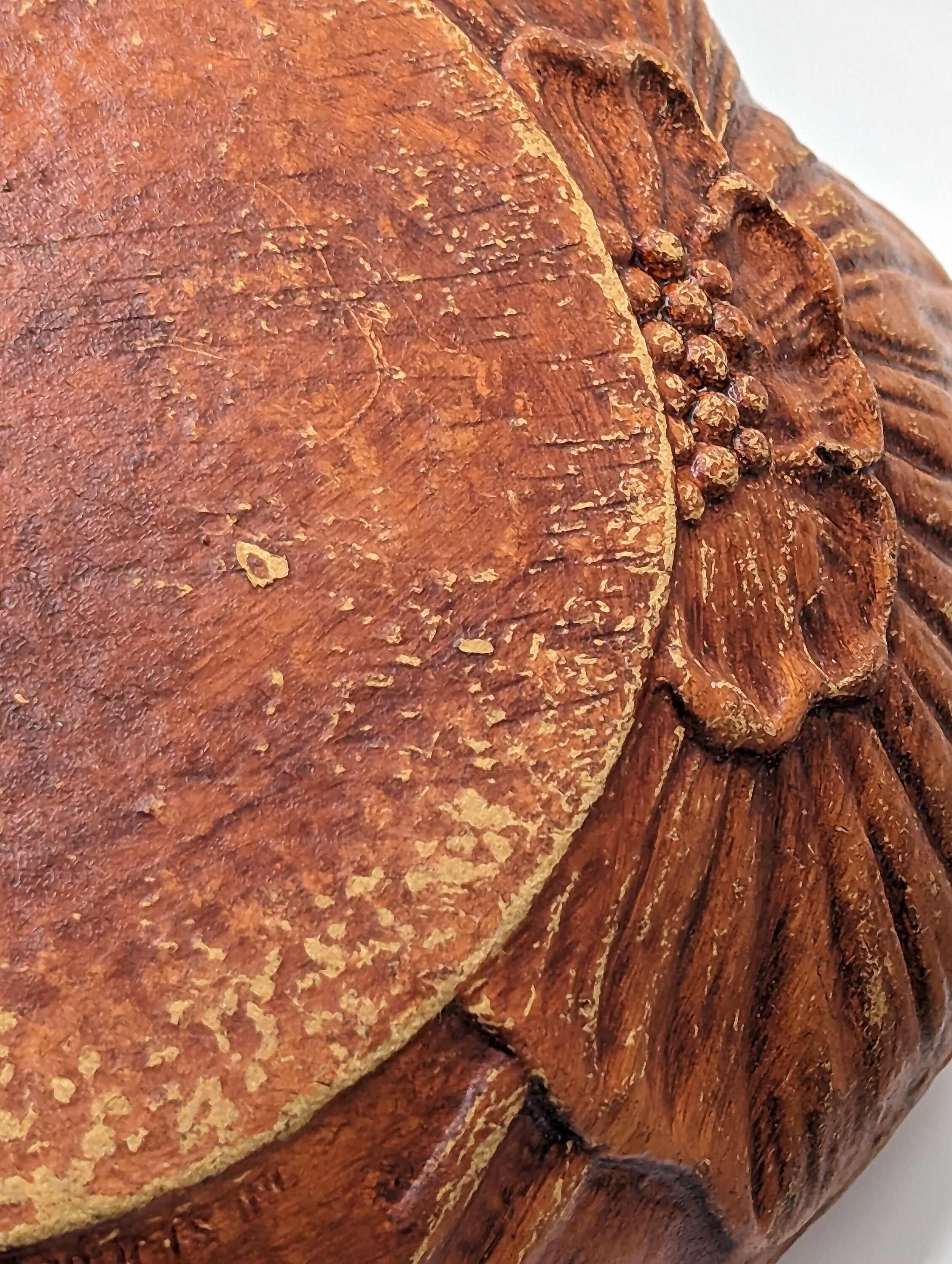 Vintage Heavily Carved Syroco Style Composite Wood Floral Bowl 1946 Nut ...