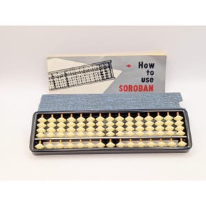 Vintage Japanese Tomoe Soroban Abacus Calculator Mathematics Case ...