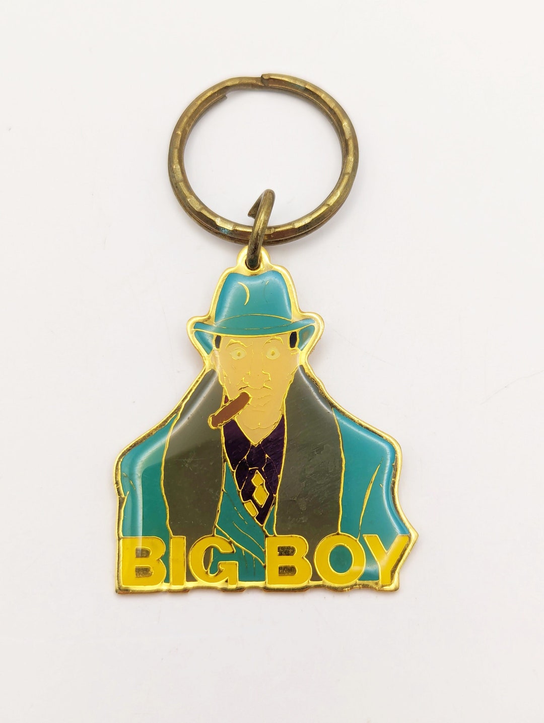 NOS Vintage 1990 Disney Big Boy Caprice Metal Enamel Keychain Dick ...