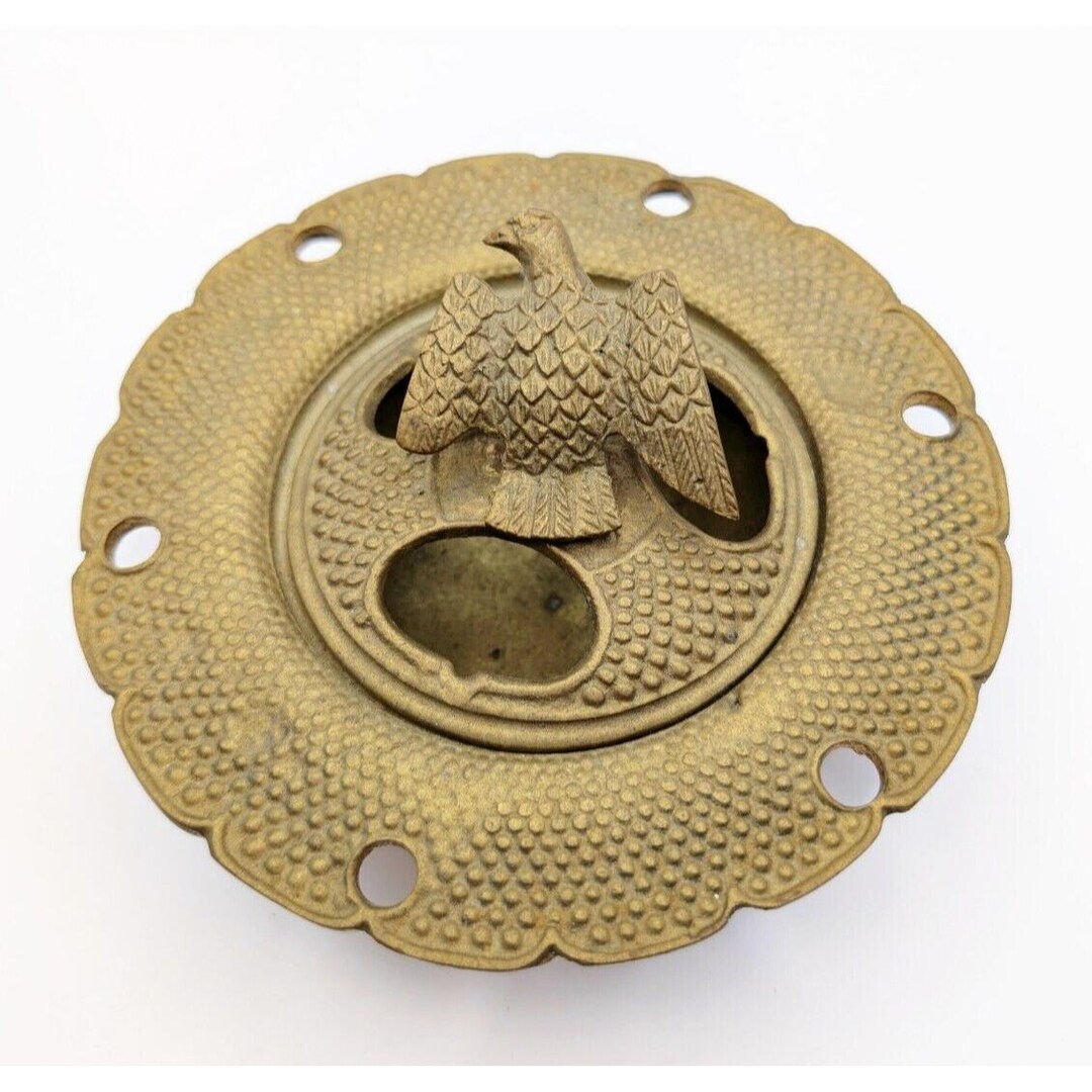 Vintage OOAK Japanese Nambu Tekki Eagle Round Brass Incense Burner ...