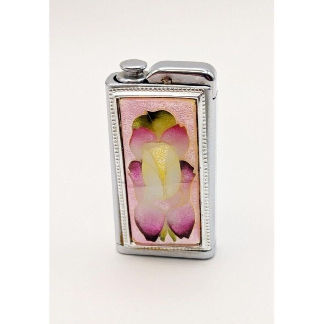 RARE Vintage Nacon Perfume Atomizer Flower Silver Tone Appears New Gift ...