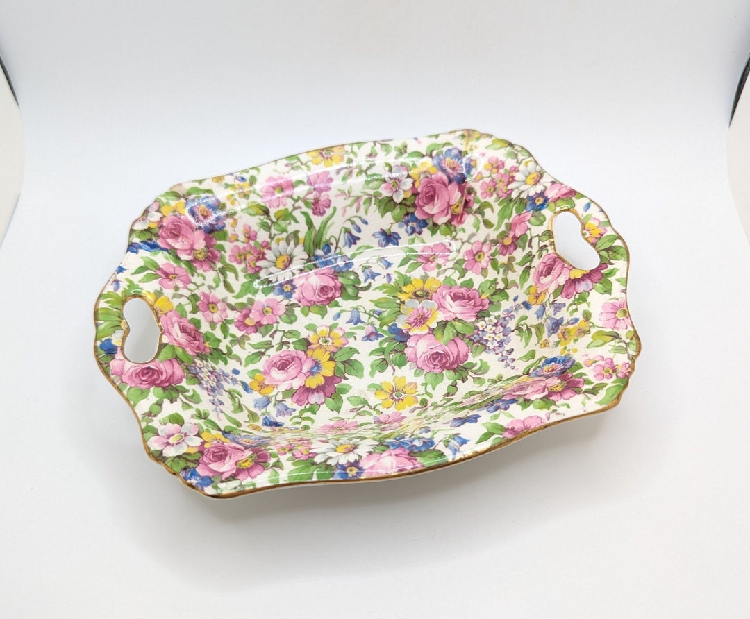 Vintage Summertime Wright Tyndale & Van Rhoden England Porcelain ...