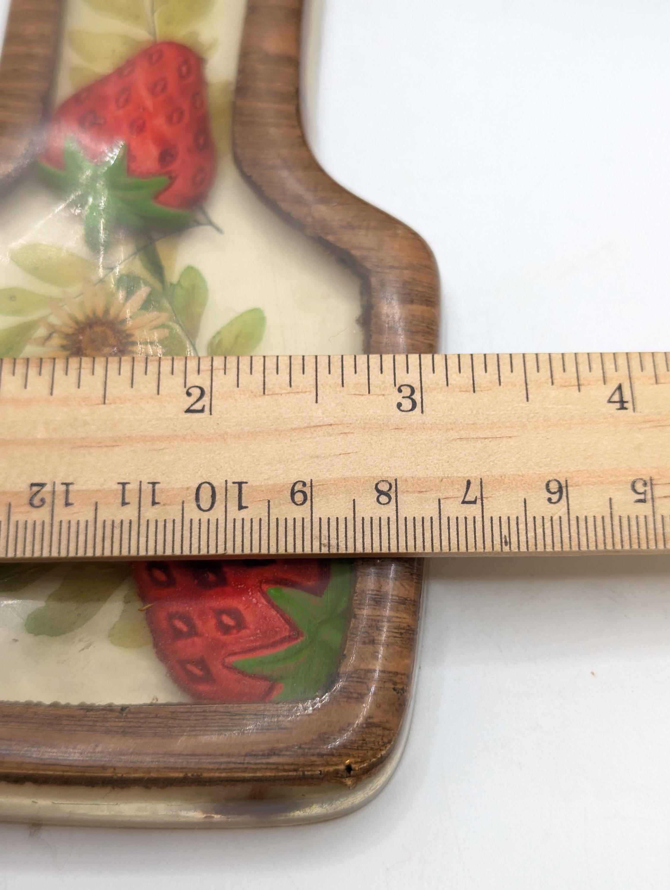 2 Matching Vintage 1970s Resin Strawberry Spoon Rest Leaf Woodland ...
