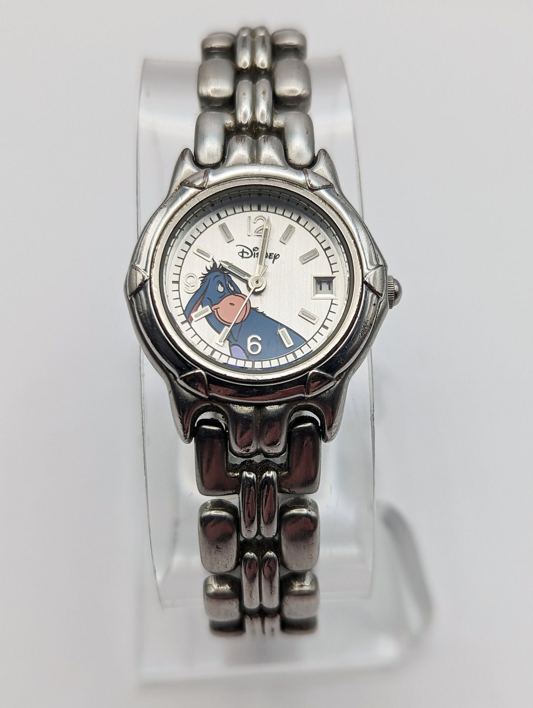 Vintage Disney Eeyore Womens Watch SIIO Winnie the Pooh Silver Toned ...