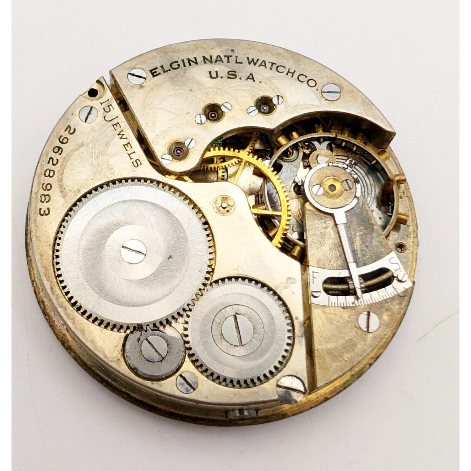 Vintage Ca. 1927 Elgin National Pocket Watch PARTS/REPAIR Grade 313 ...