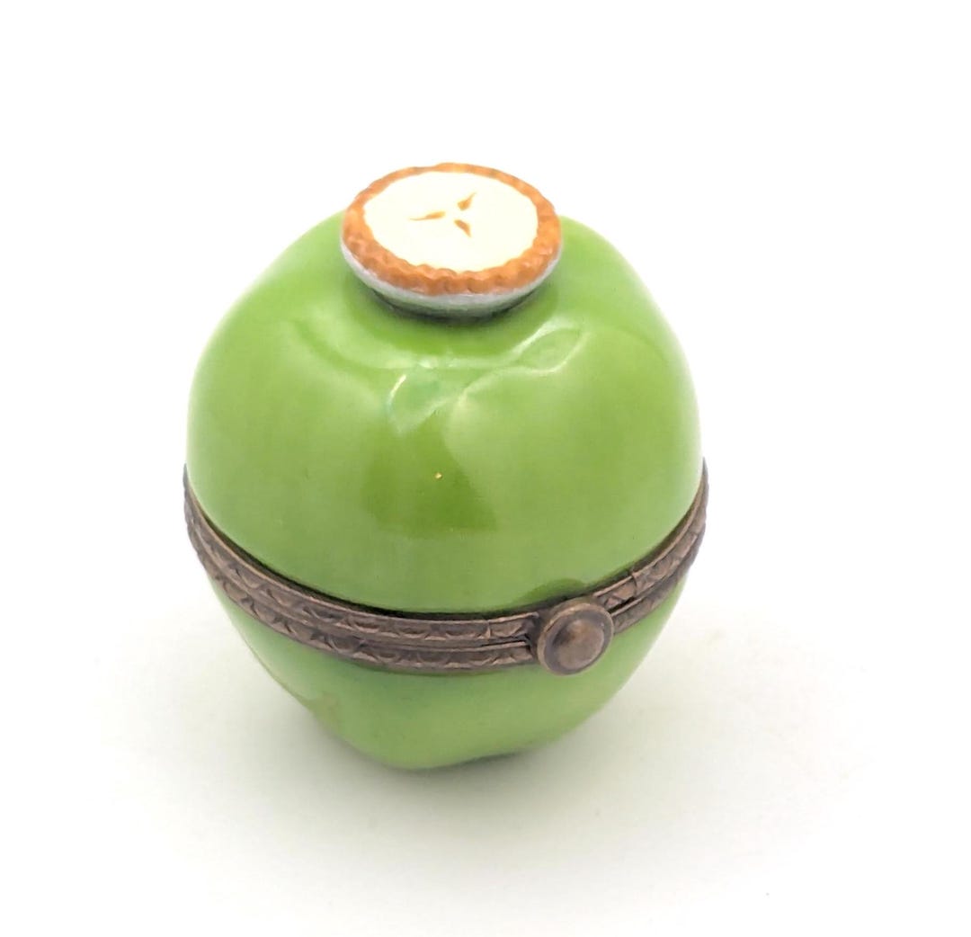 Vintage PHB Collection Granny Smith Apple Trinket Box Jewelry Small ...