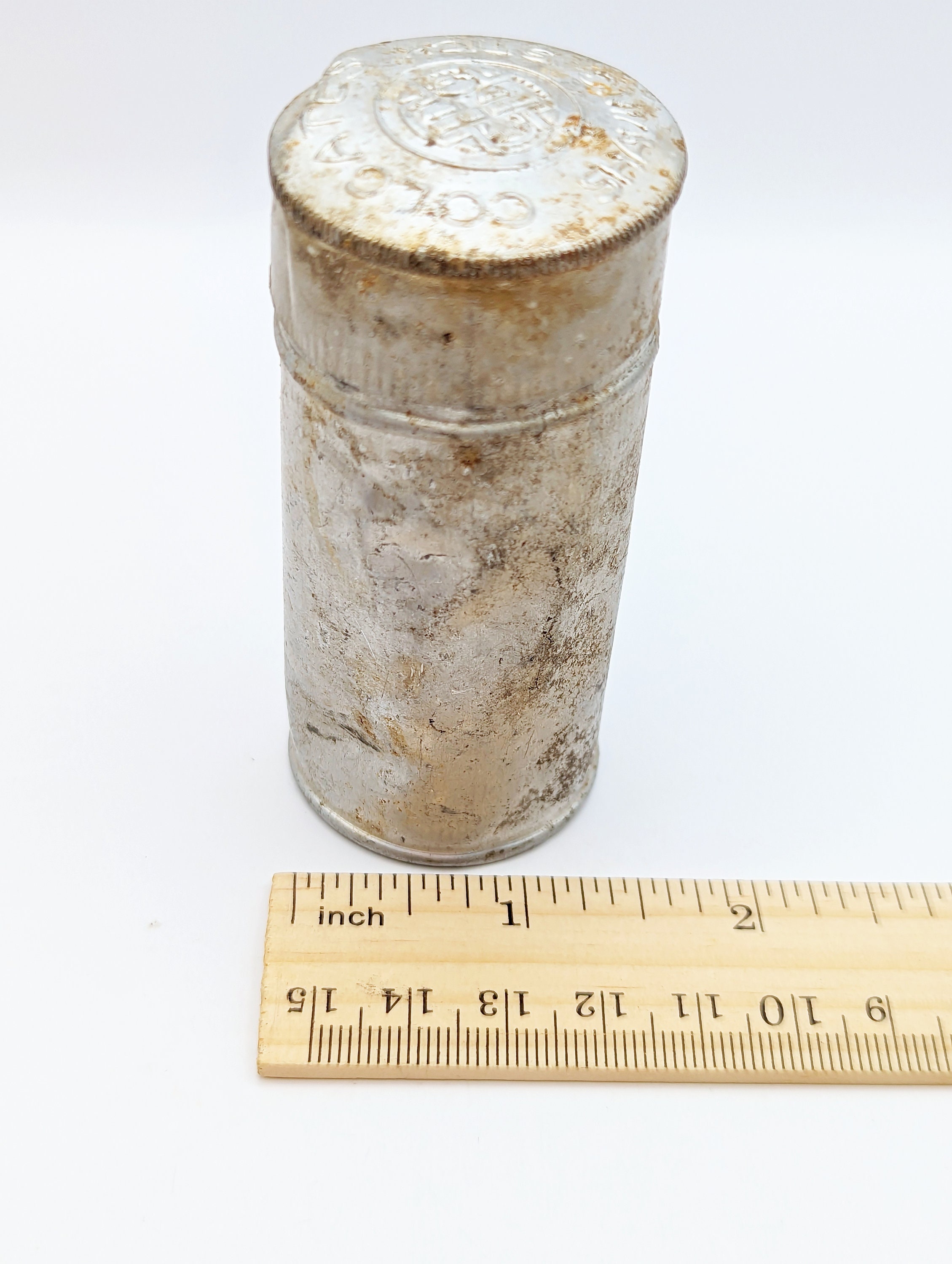 Vintage Colgate & Co. Shaving Stick Tin Silver Tone Brush Bathroom ...