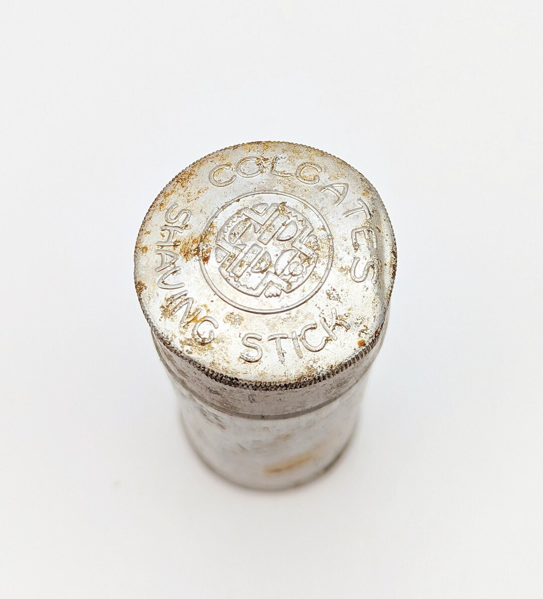 Vintage Colgate & Co. Shaving Stick Tin Silver Tone Brush Bathroom ...