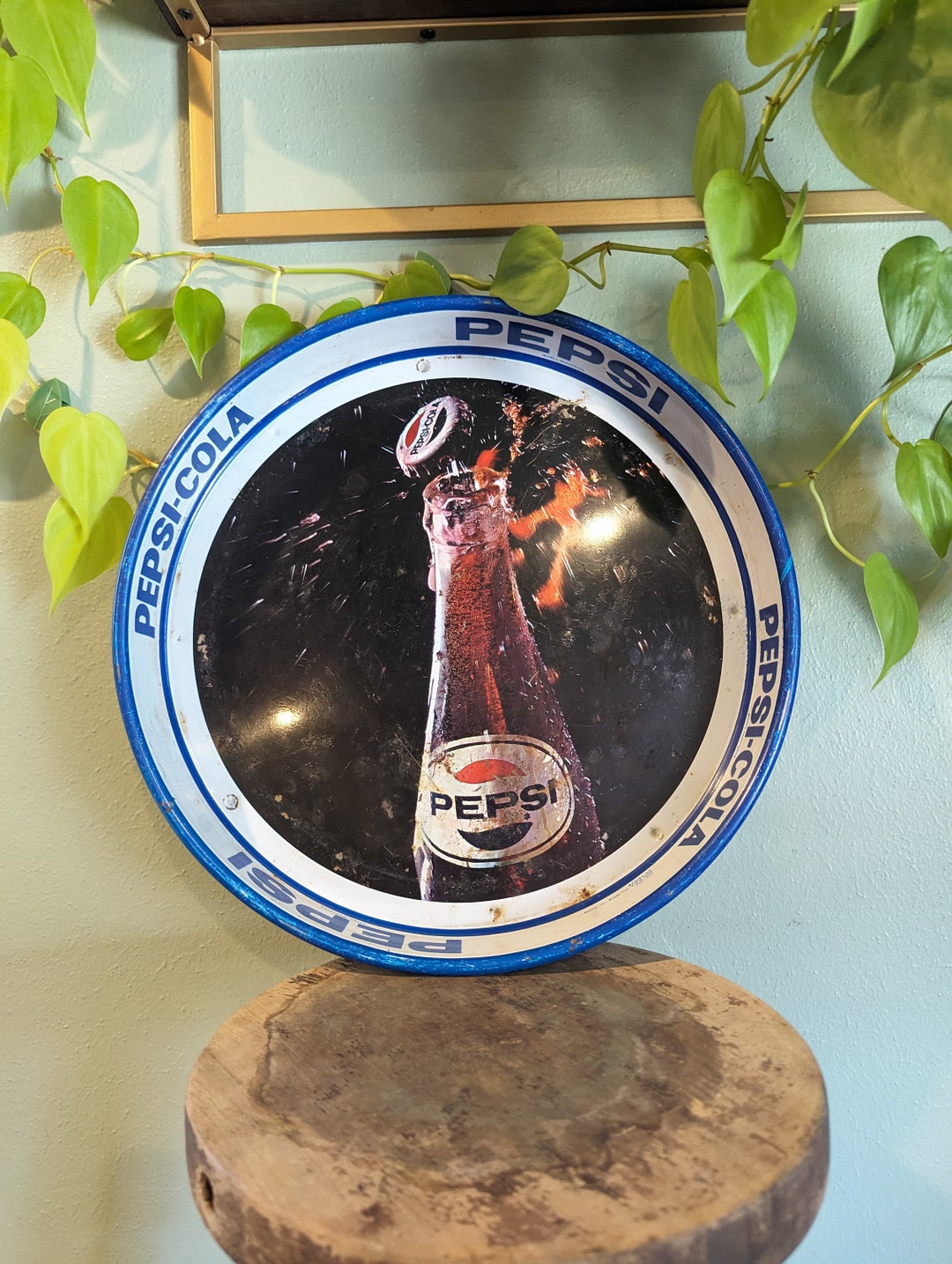 Rare Vintage Pepsi Cola Metal Serving Tray Mexico Mexican Bottle Cap ...