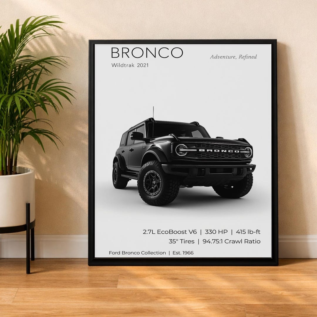 Ford Bronco Raptor Poster Digital Download, Modern off Road Wall Art ...