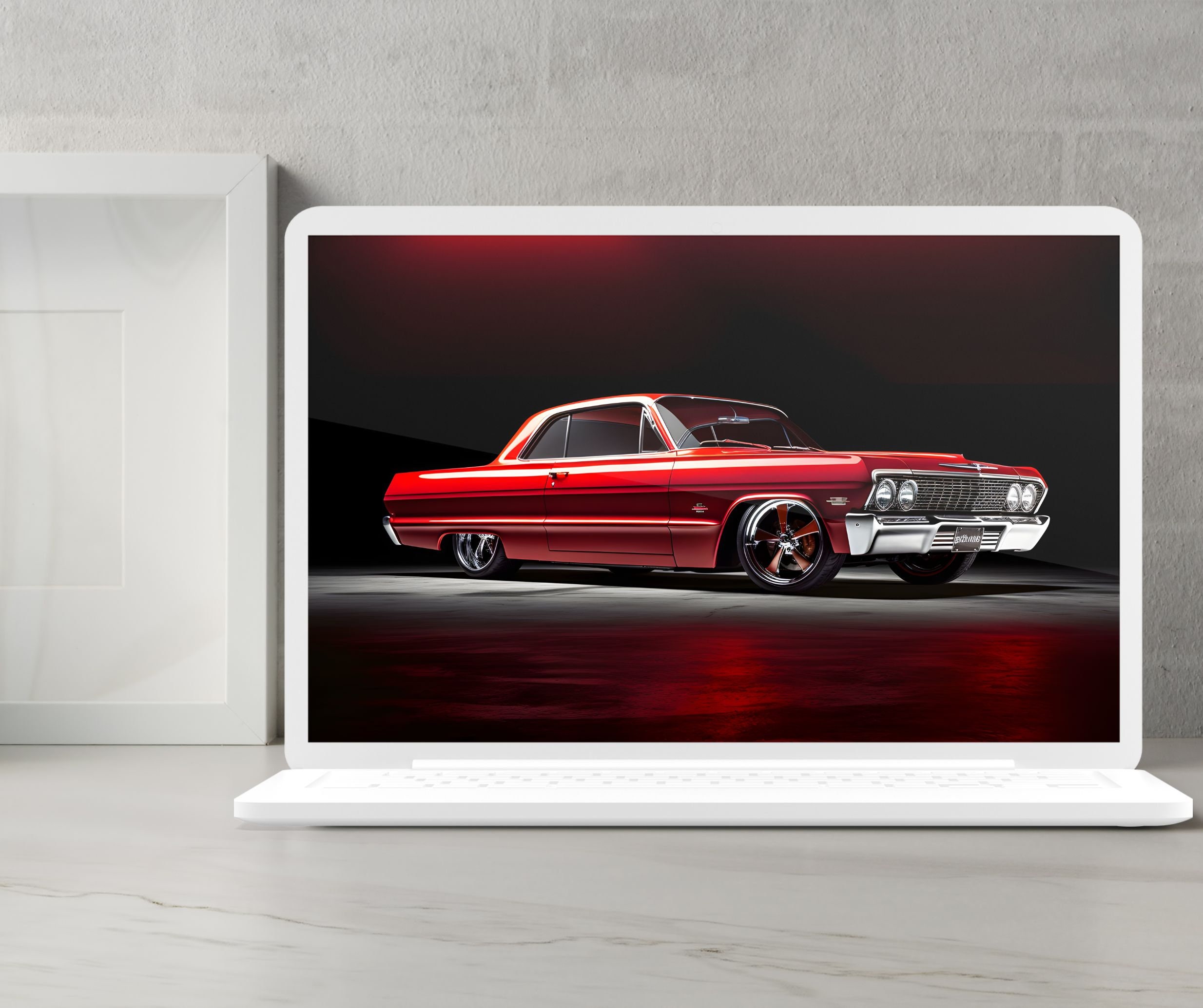 Classic 1964 Chevy Impala | Low Rider| Digital Print | Chicano Art ...