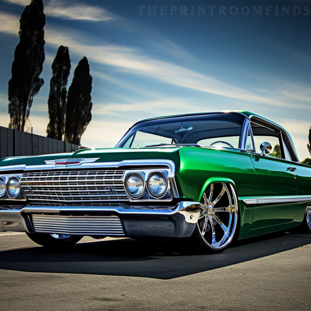 Green Candy Paint 1964 Chevy Impala Digital Print | Car Enthusiast Gift ...