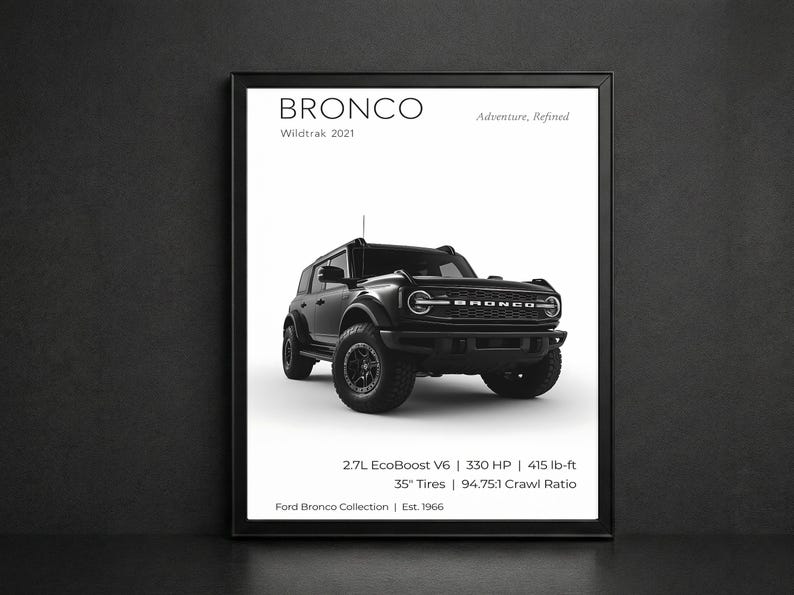 Ford Bronco Raptor Poster Digital Download, Modern off Road Wall Art ...