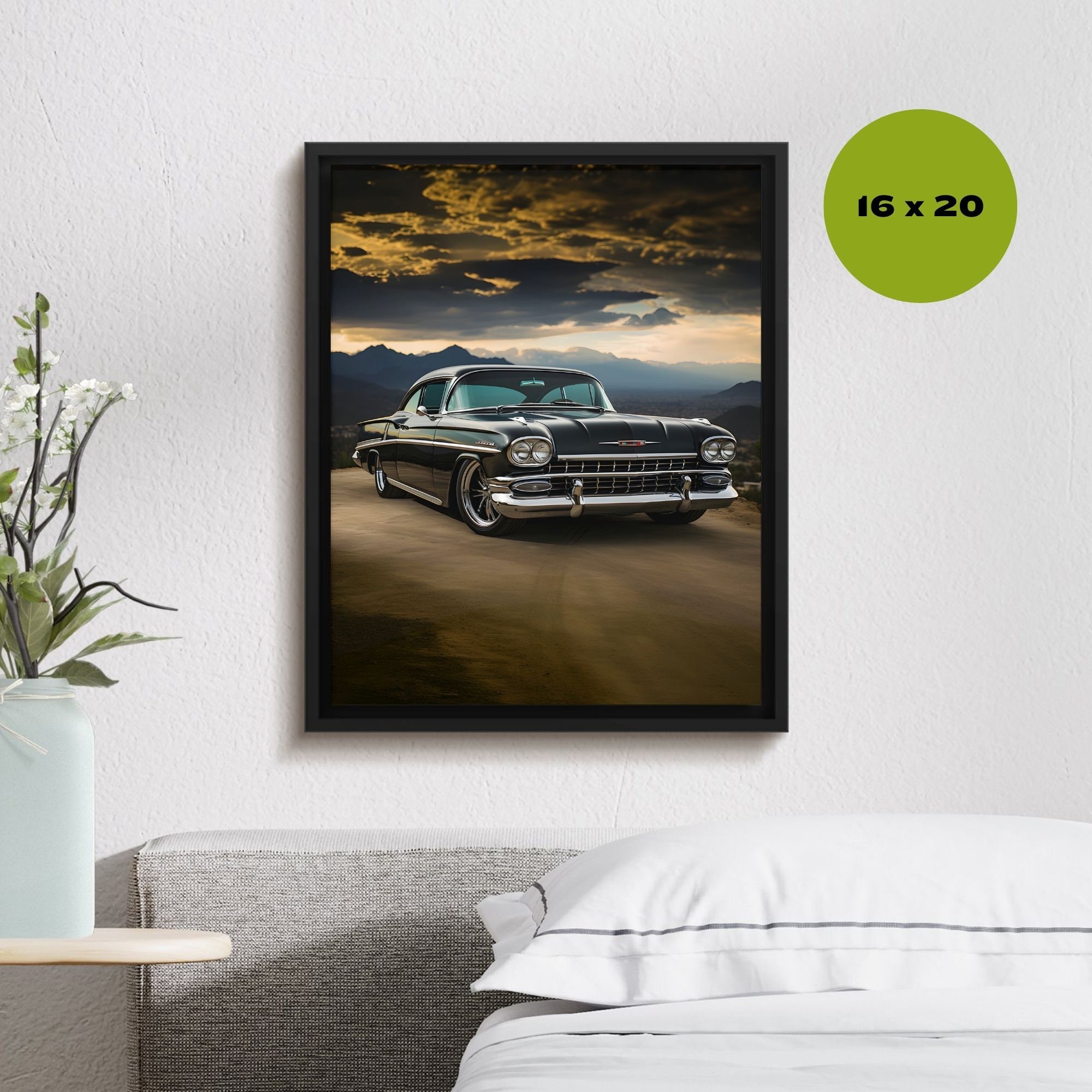 57 Chevy Bel Air Gift for Car Guy 24x36 Poster Download Car Print ...