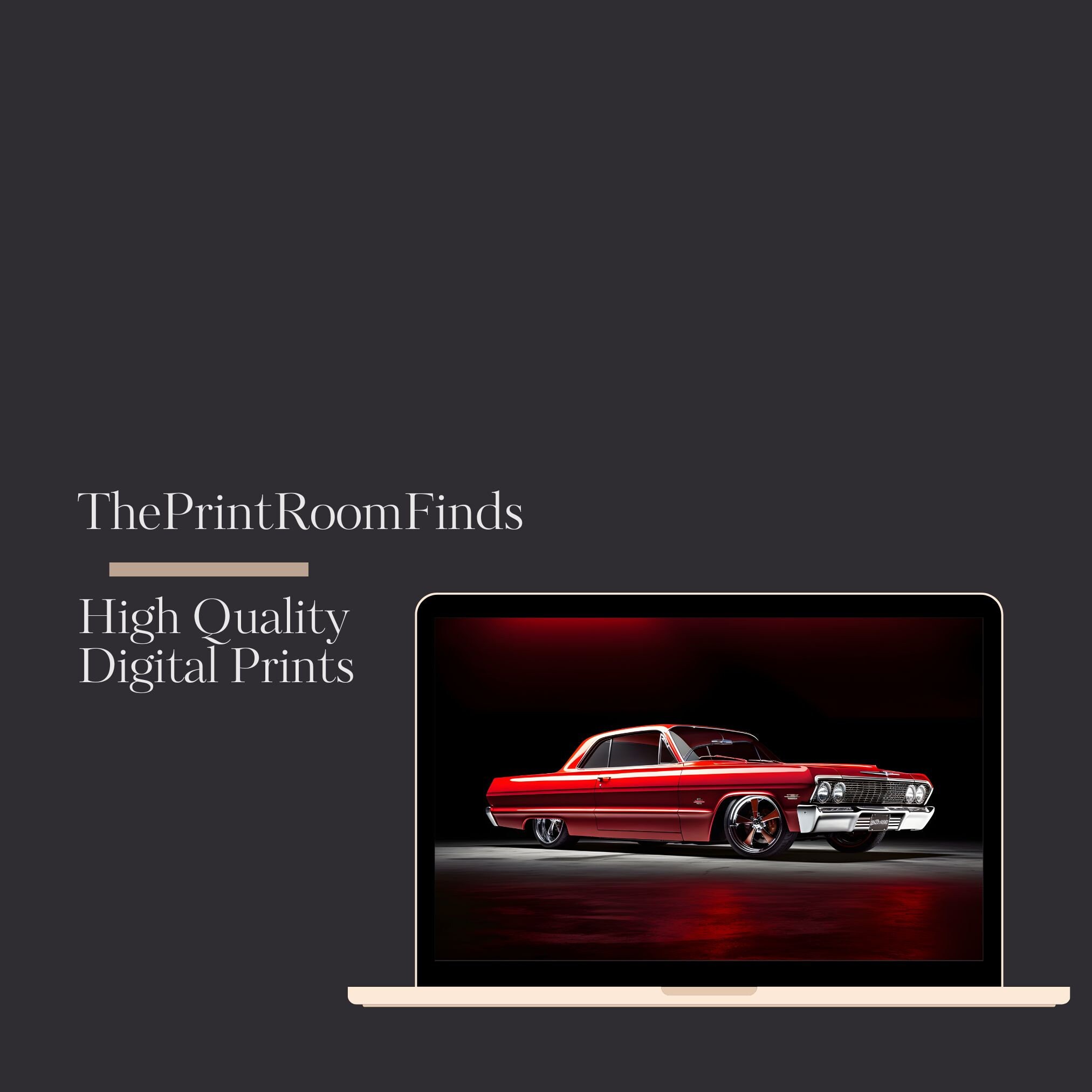 Classic 1964 Chevy Impala | Low Rider| Digital Print | Chicano Art ...
