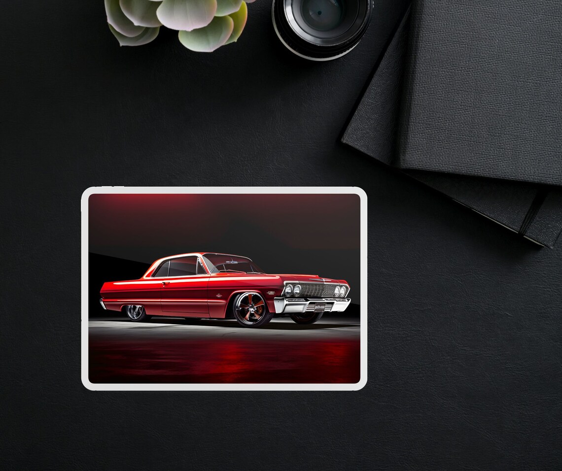Classic 1964 Chevy Impala | Low Rider| Digital Print | Chicano Art ...