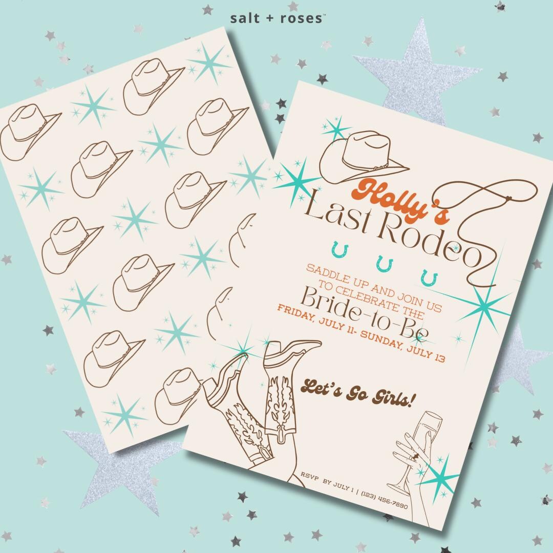Cowgirl Bachelorette Party Invitation: Editable Western Theme, Bride's ...