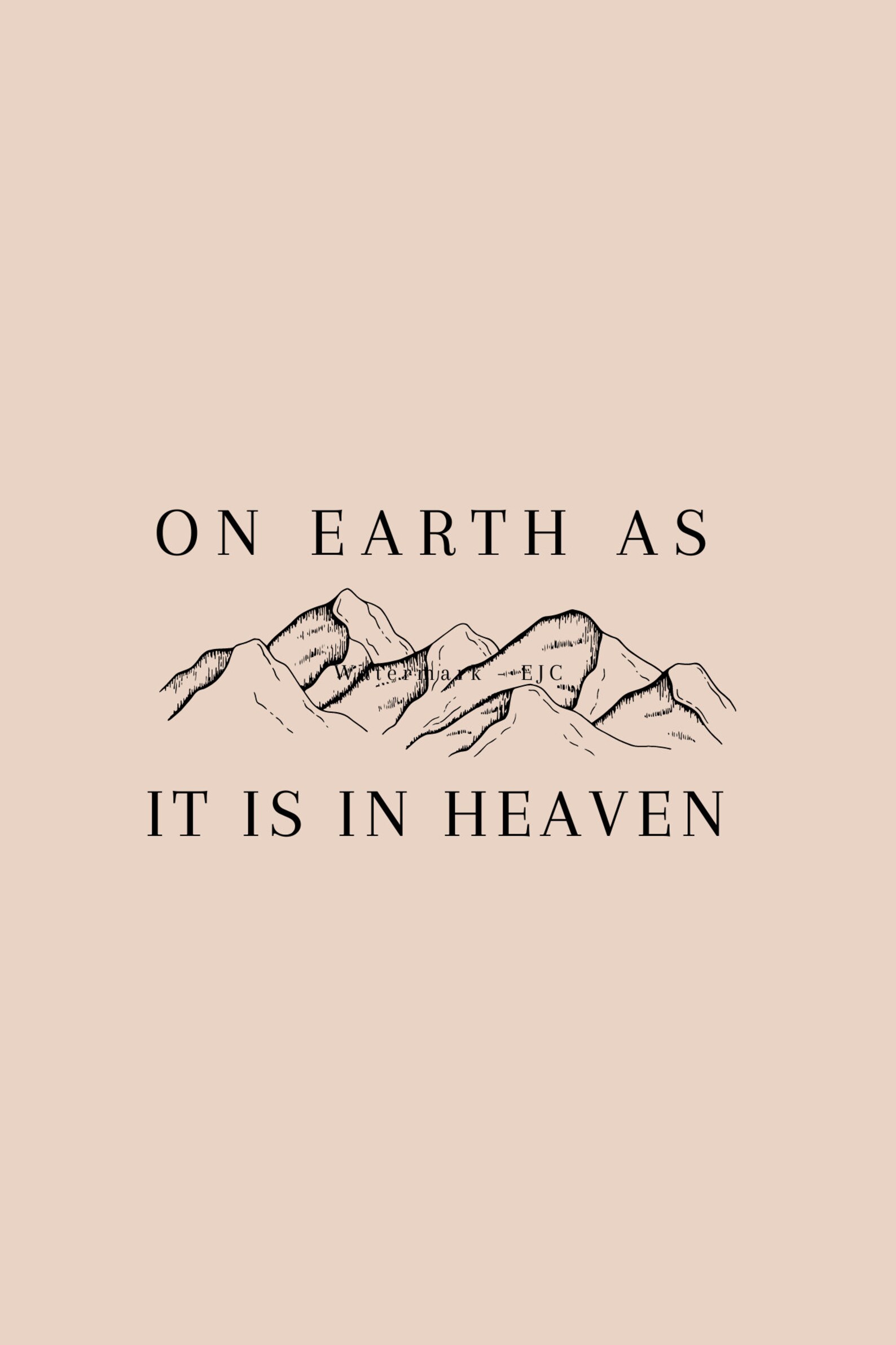 On Earth as It is in Heaven DIGITAL PRINT Bible Art Matthew - Etsy