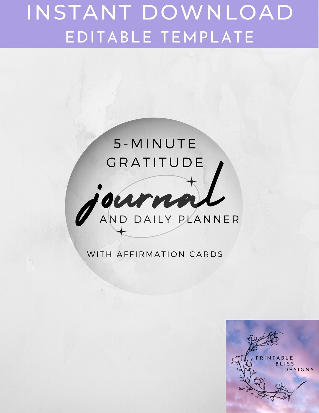 Five-minute Gratitude Journal and Daily Planner With - Etsy