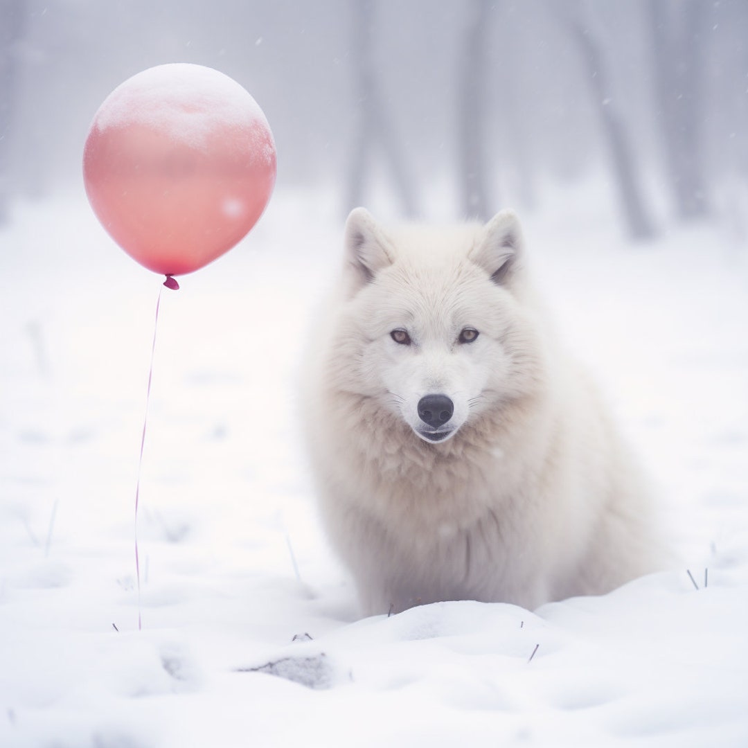 Wolf and His Balloon - Etsy