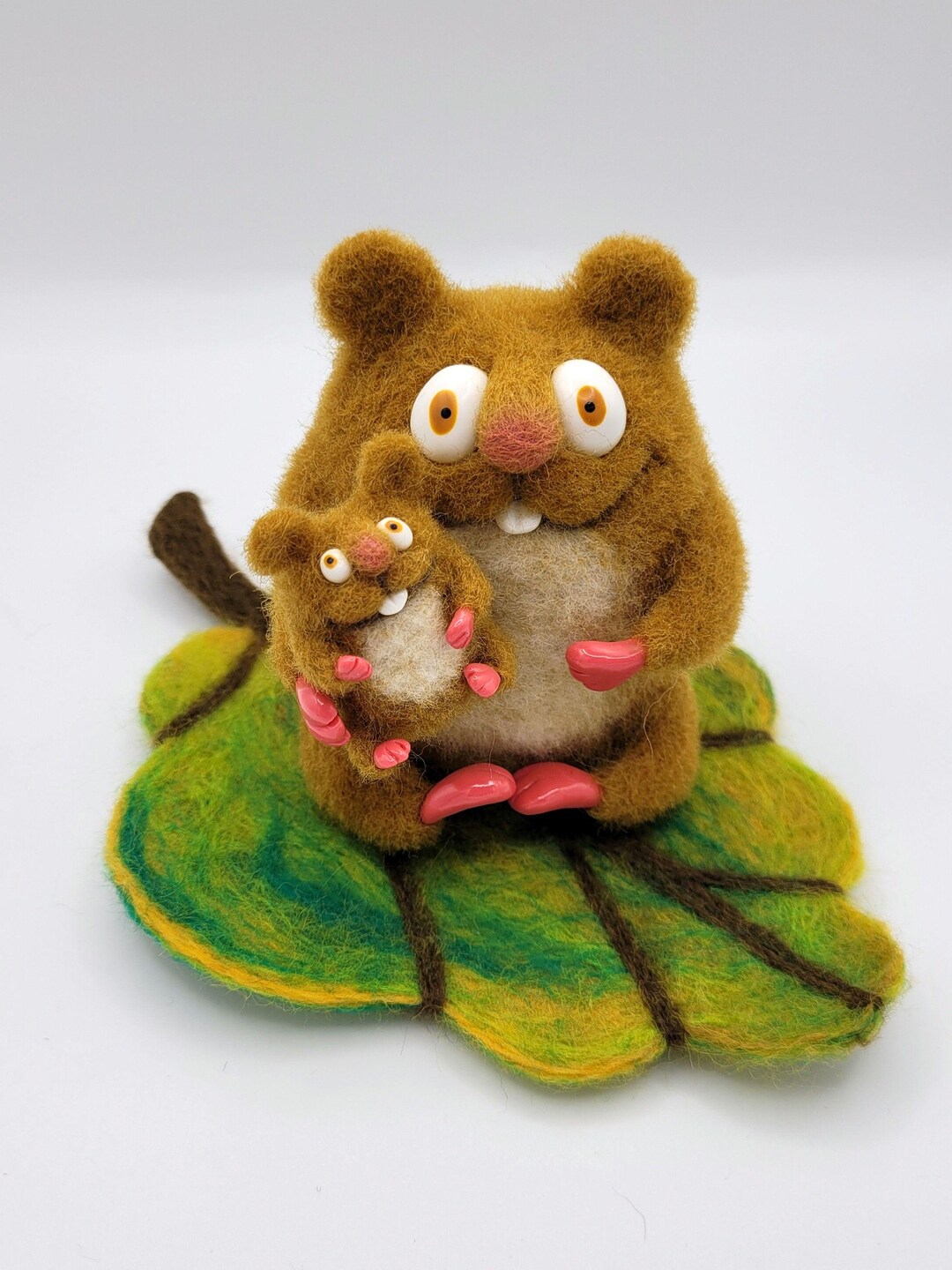 Felt Figure, Hamster Mom and a Baby, Set - Etsy
