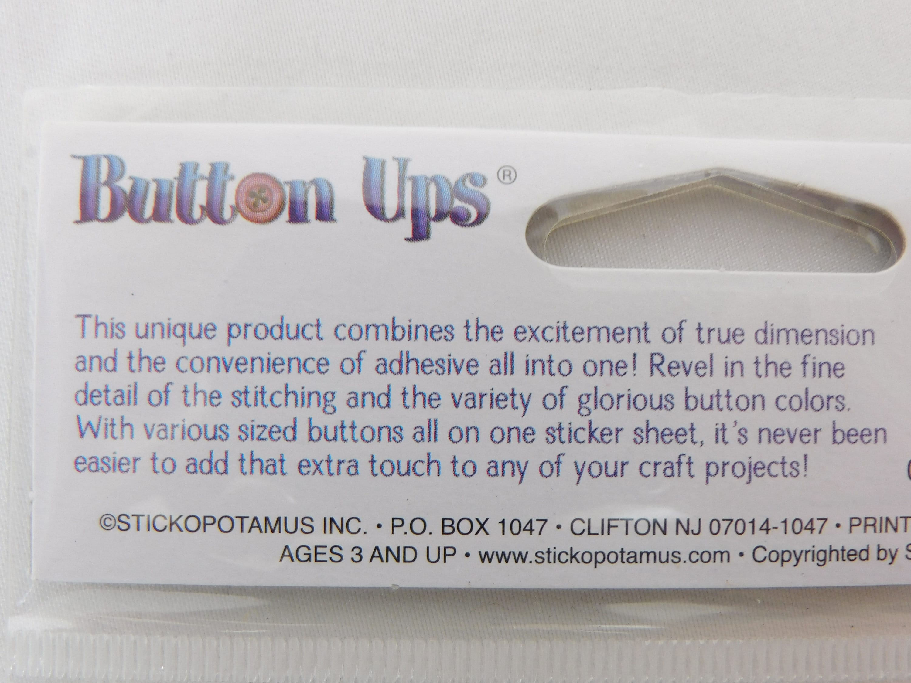 Sticko Button Ups Adhesive Buttons Choose Red Blue Green Yellow Orange ...