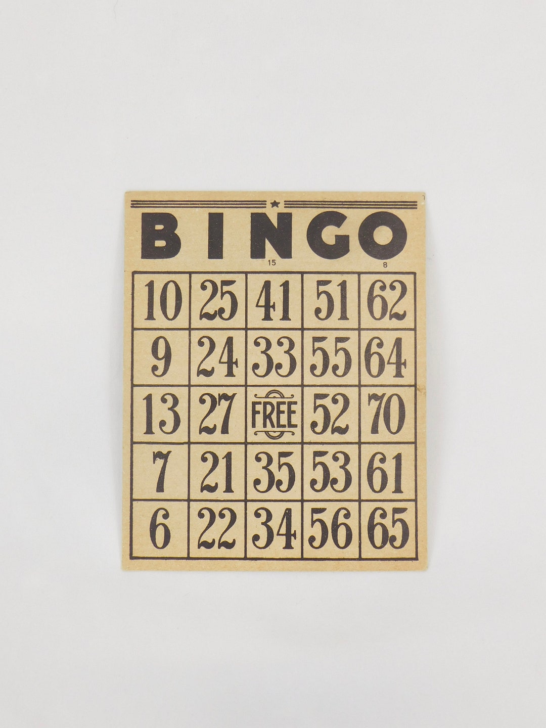 BINGO Card, Paper Ephemera, Junk Journaling, Game Board, Collage ...