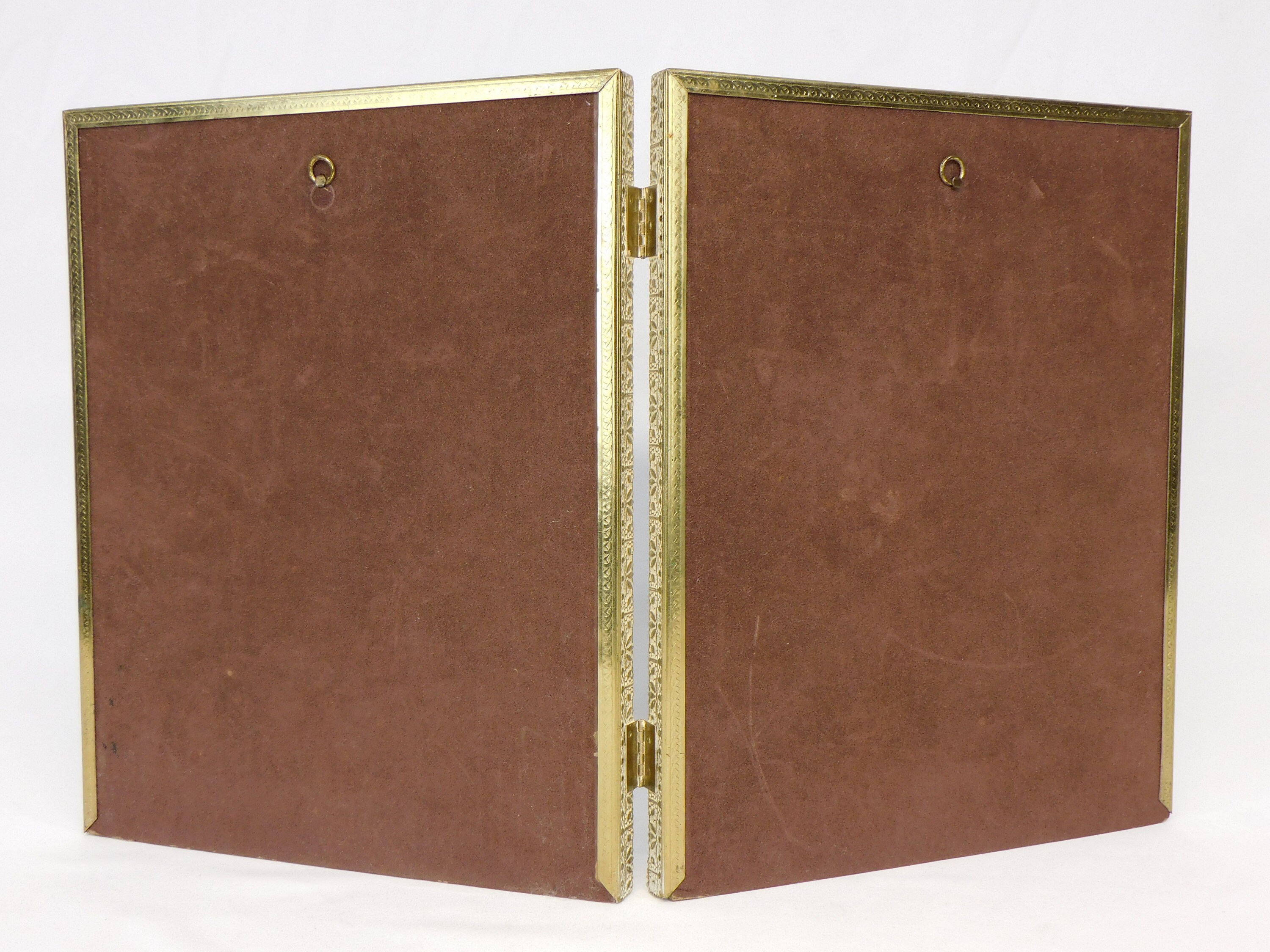 Bi-fold Picture Frame, Embossed Bronze Tone Metal, Double 8 X 10 Wall ...