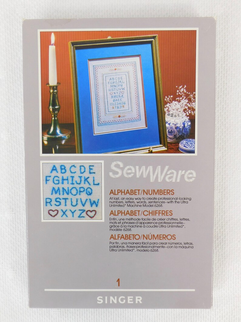 Singer 6268 Embroidery Software: Alphabet, Monograms, Animal Motifs ...