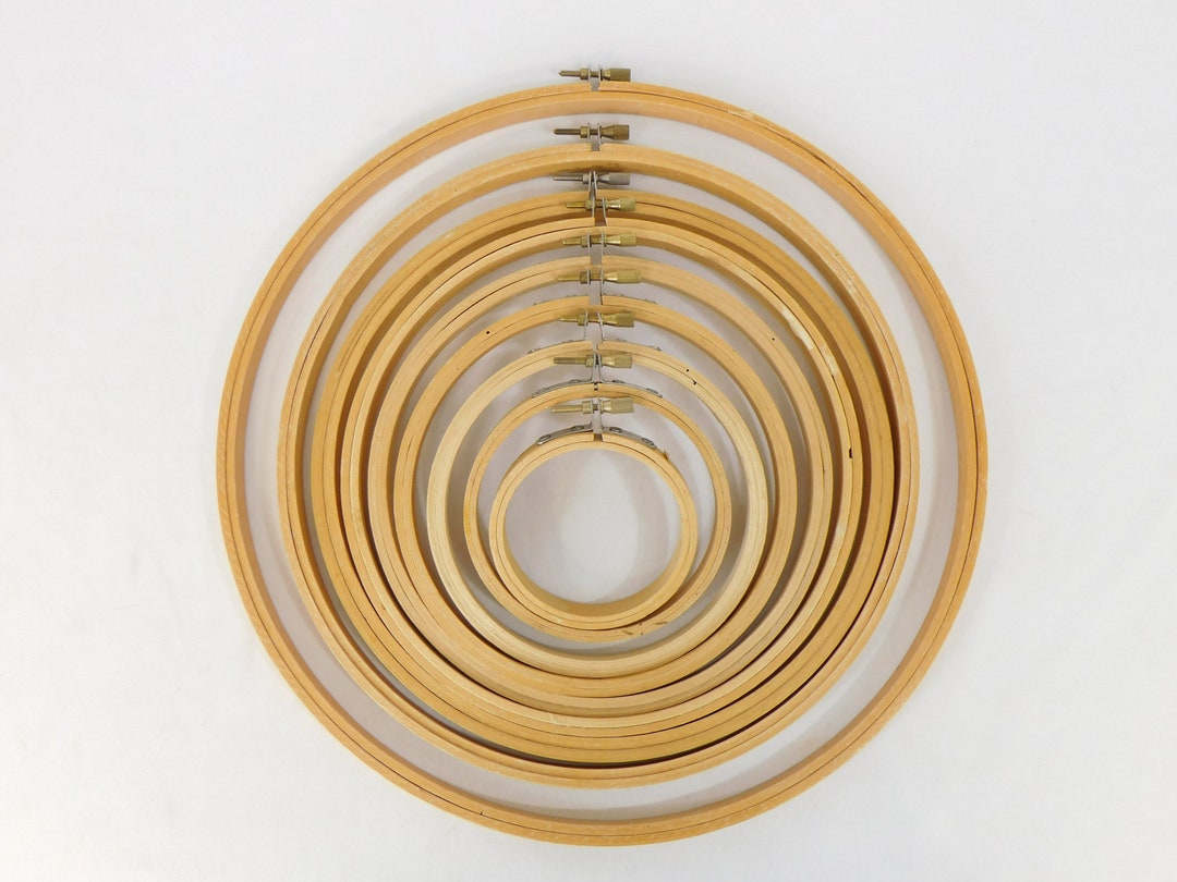 Vintage Wooden Embroidery Hoop Lot of 9 Different Sizes, Nesting - Etsy