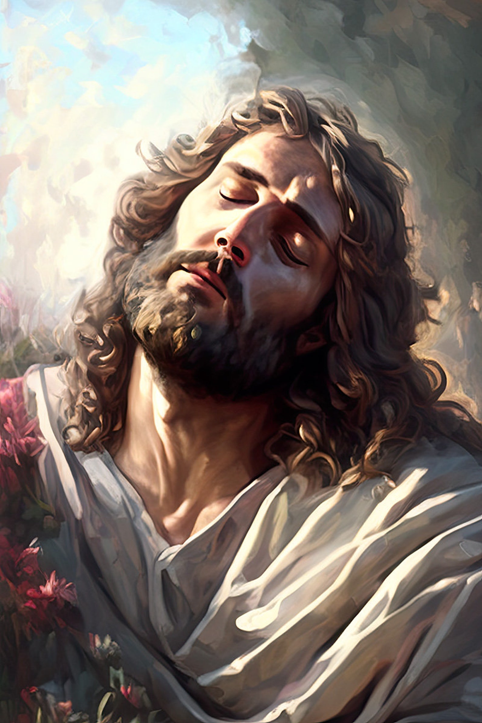 A Glowing Embrace: Radiant Jesus Icons for Your Life. - Etsy