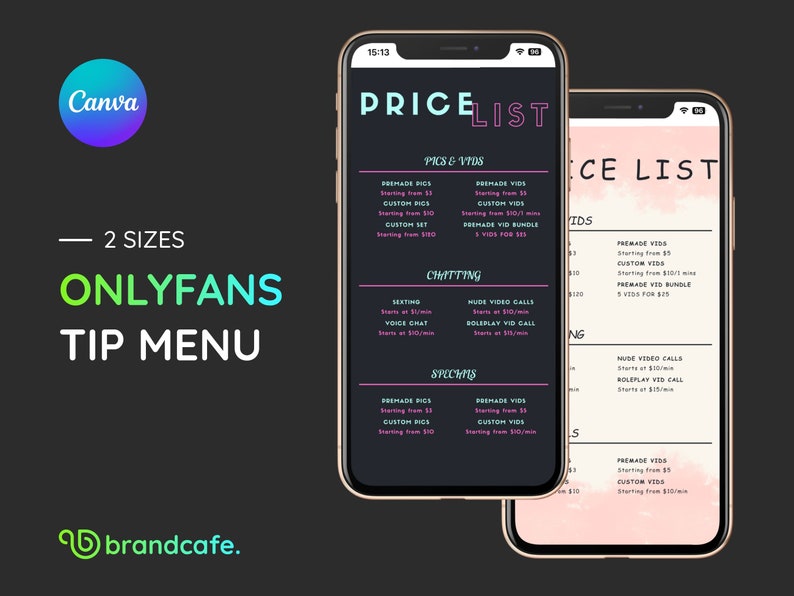 Create A Custom Onlyfans Tip Menu With Our NSFW Canva Template Etsy 