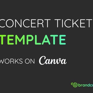 Gray Concert Ticket Template Perfect for Birthday Gift, Souvenir ...