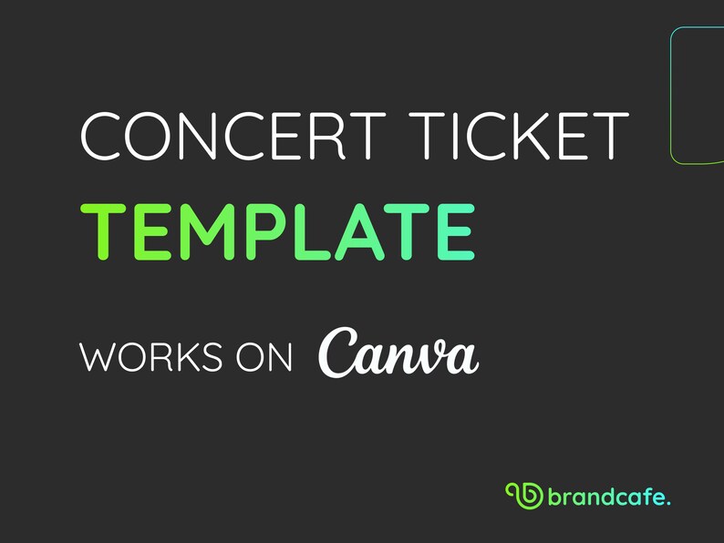 Gray Concert Ticket Template Perfect for Birthday Gift, Souvenir ...