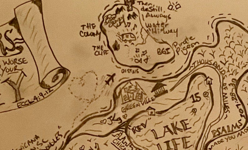 Custom Romantic Map Chart Your Love Story - Etsy