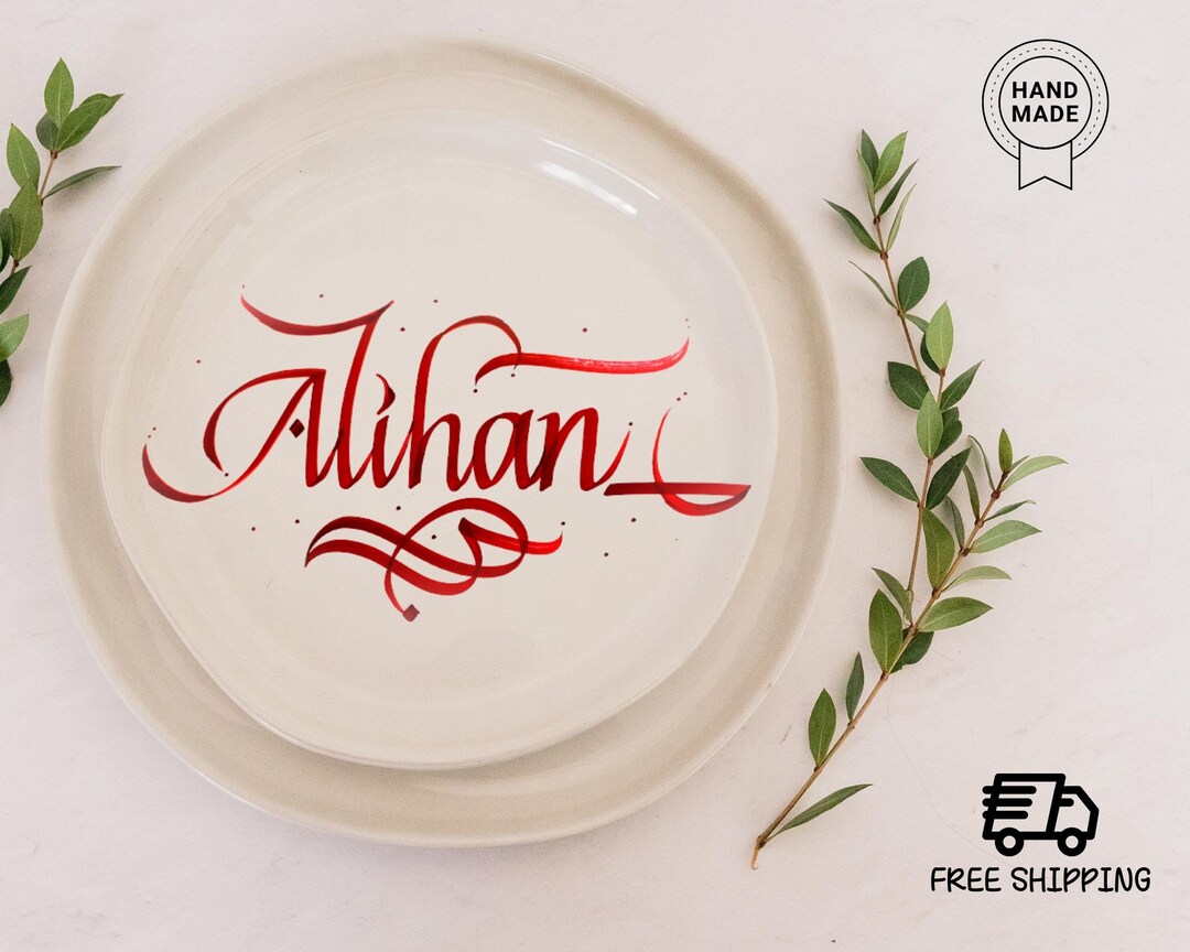 Personalized Calligraphy Handmade Calligraphy on Plate Ottoman ...