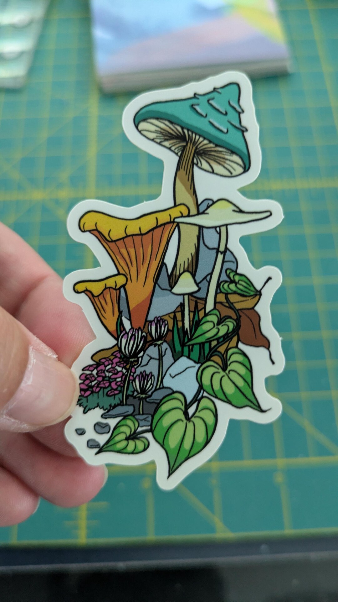 Lush Mushroom Sticker - Etsy