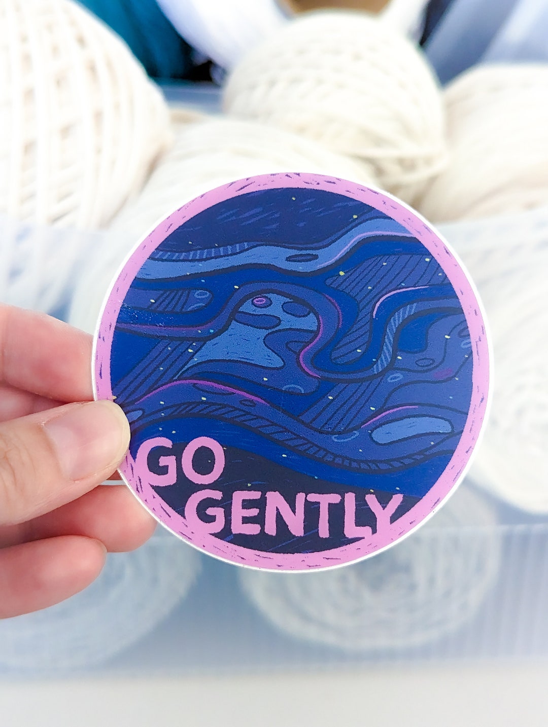 Midnight Sky Go Gently Sticker - Etsy