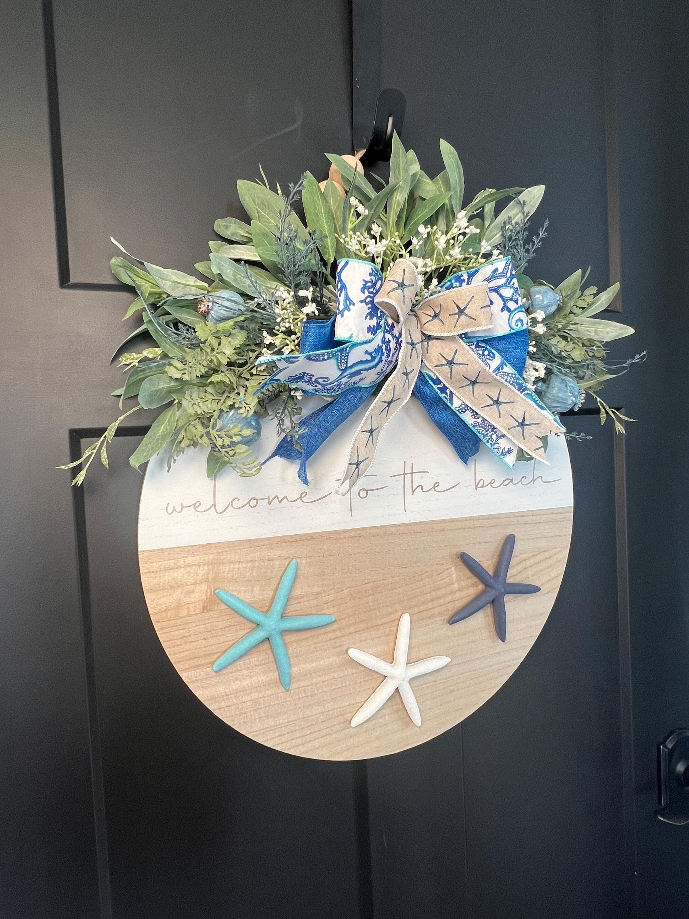 Welcome to the Beach Door Hanger, Beach Theme Door Decor for Condo ...