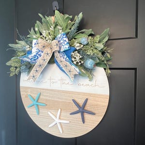 Welcome to the Beach Door Hanger, Beach Theme Door Decor for Condo ...