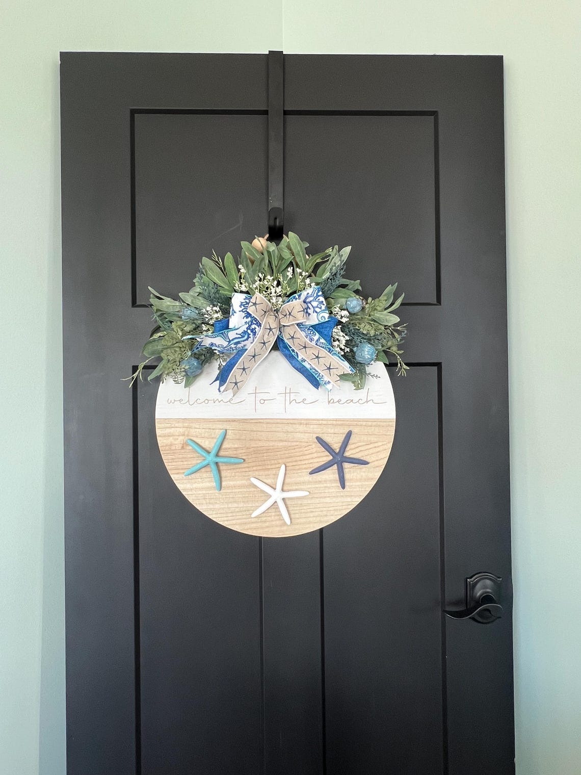 Welcome to the Beach Door Hanger, Beach Theme Door Decor for Condo ...