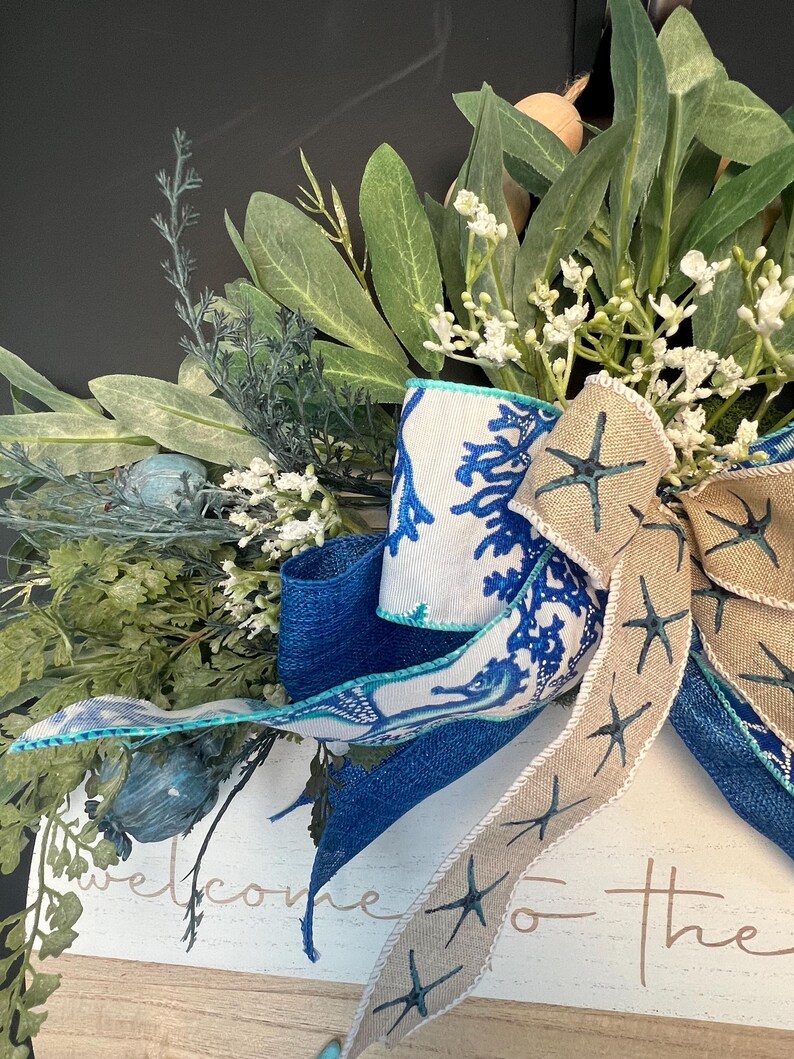 Welcome to the Beach Door Hanger, Beach Theme Door Decor for Condo ...