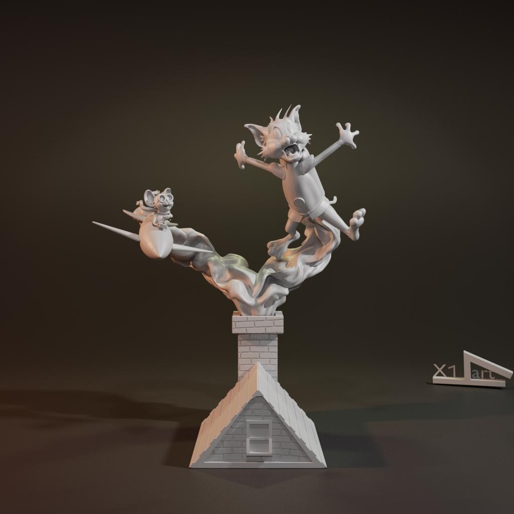 Tom and Jerry 3D Print STL File, 3D Digital, Instant Download Drive ...