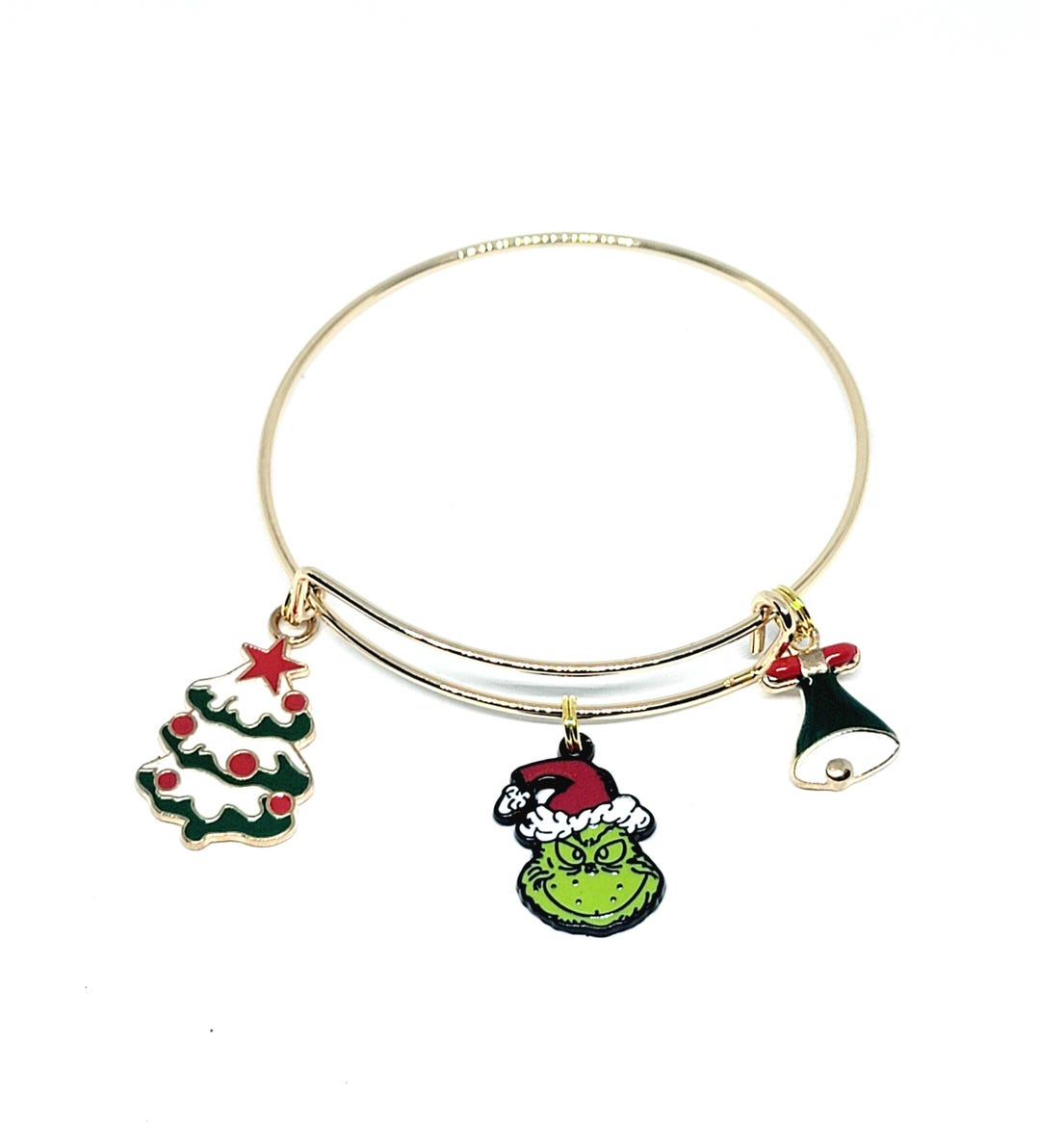 Grinch Bangle Charm Bracelet - Etsy
