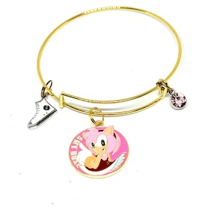 Amy Rose Bangle Charm Bracelet - Etsy