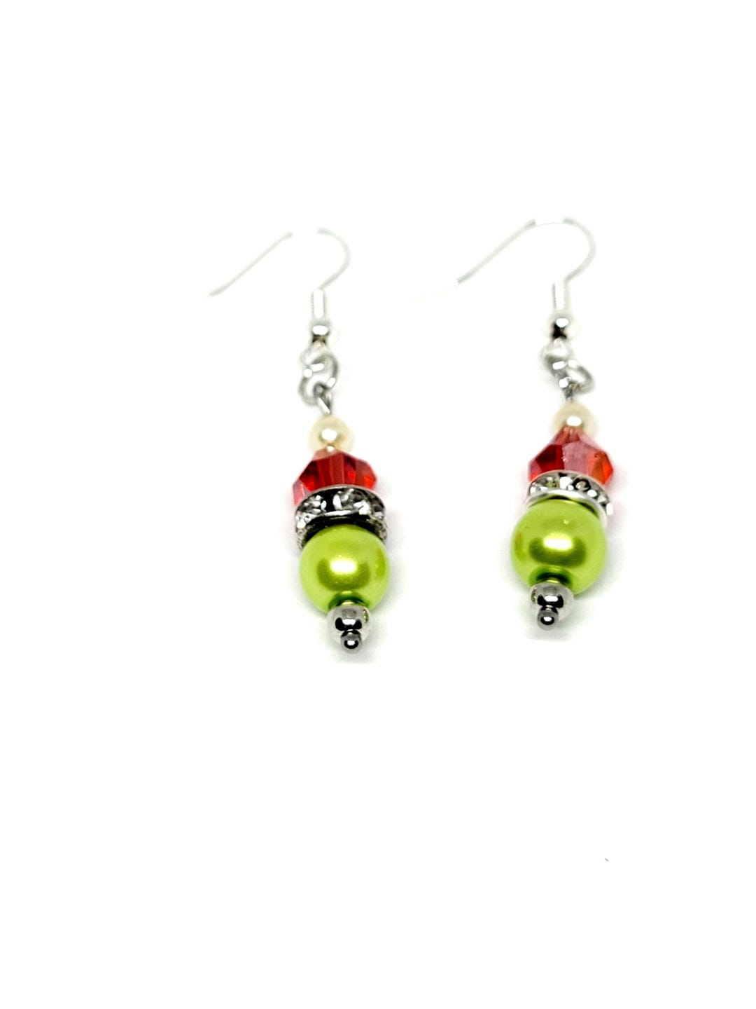 Grinch Beaded Dangle Drop Earrings - Etsy