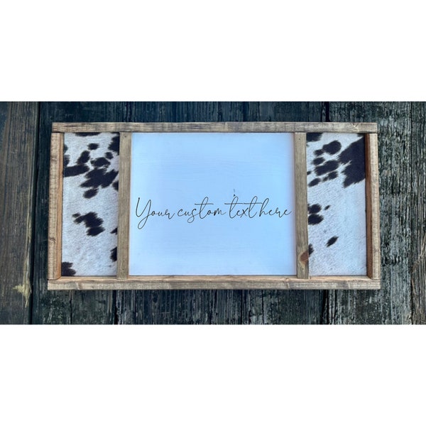 Custom Cowhide Sign - Etsy