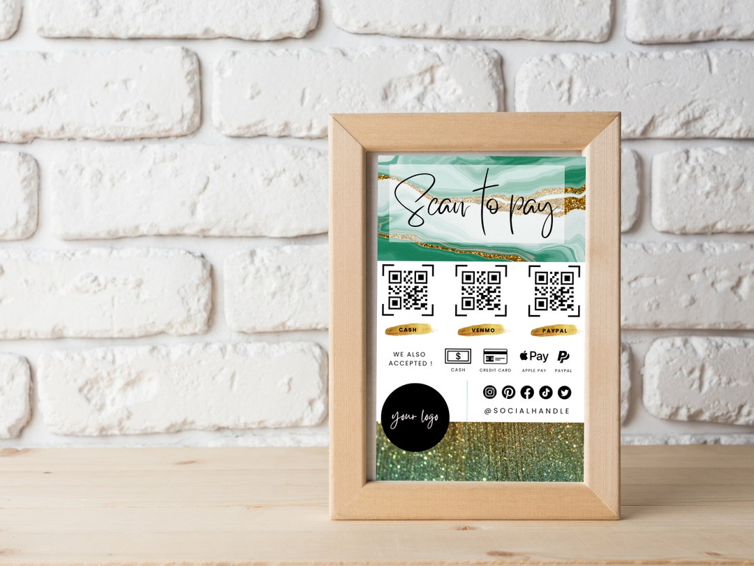 Downloadable Scan to Pay Sign - Etsy