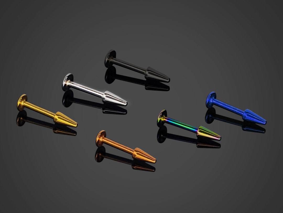 Spike Labret Stud Body Jewelry Cone Lip Piercing, Medusa, Monroe, Snake ...