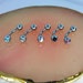Curved Bar Piercing With Double Gem Crystal Body Jewelry Vertical ...